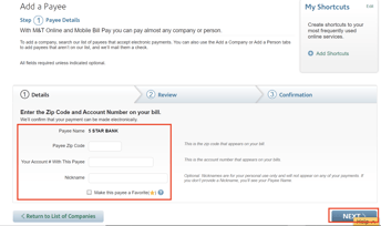 How do I set up web bill pay?